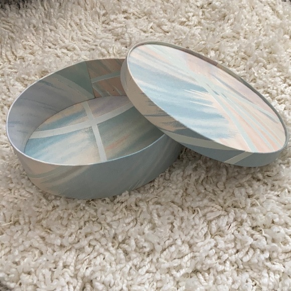 Other | Oval Storage Box Decor Blue Pink | Poshmark